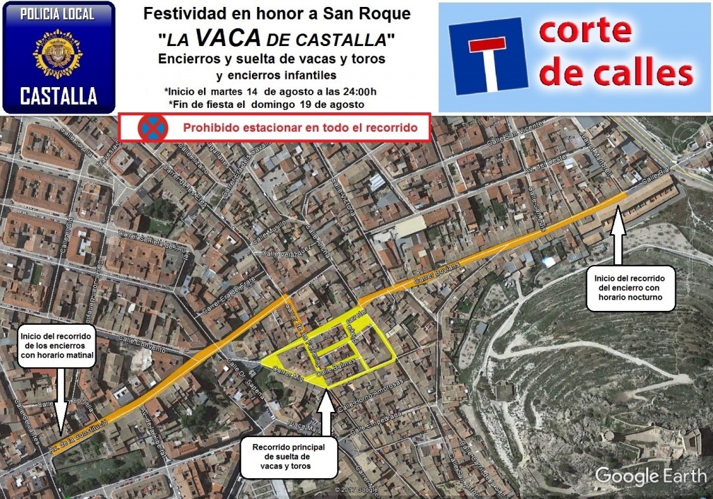 Corte del tráfico con motivo de «La Vaca de Castalla 2018» : Policia ...
